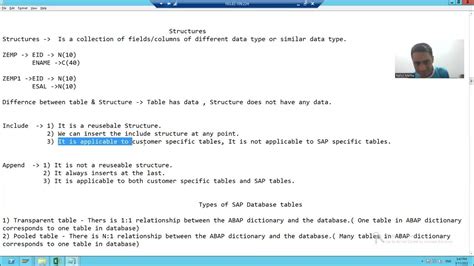 21 Abap Dictionary Structures Include And Append Part3 Youtube