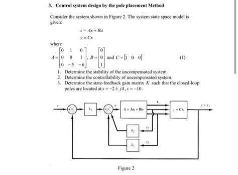 solved 3 control system design by the pole placement method