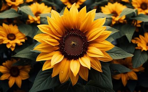Premium Photo Botanical Sunflower Ai