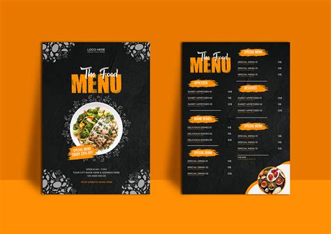 Food Menu Design Project Behance Food Menu Design Project Behance