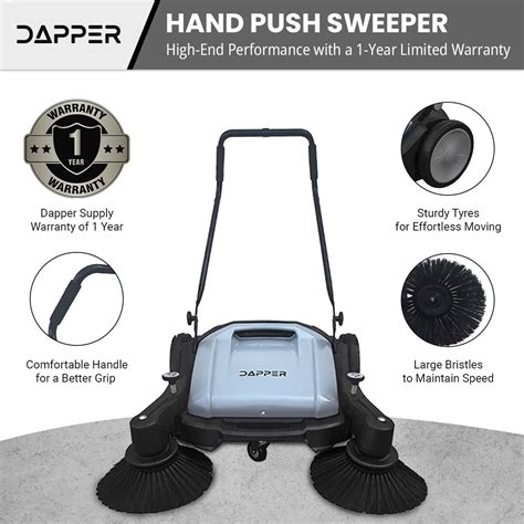 Dapper Supply Manual Hard Surface Cordless Indoor Or Outdoor Floor