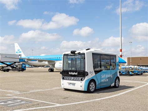 Amsterdam Airport Schiphol And Klm Are Testing Self Driving Shuttle