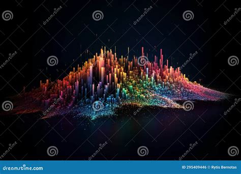 Complex Data Network Technology Web Visualization Illustration Background Stock Illustration