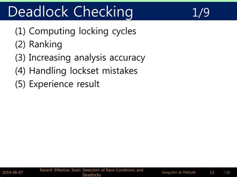 Ppt Racerx Effective Static Detection Of Race Conditions And Deadlocks Powerpoint