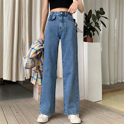 Guuzyuviz широкие джинсы женские с высокой талией Джинсы бойфренда для женщин винтажные