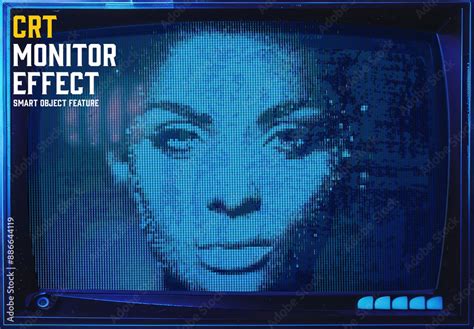 Crt Monitor Effect With Generative Ai Stock Template Adobe Stock