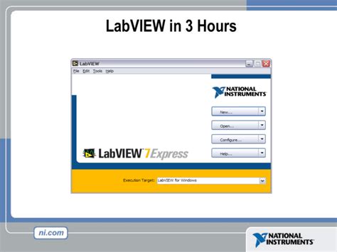 Labview In 3 Hours Unit Operations Lab