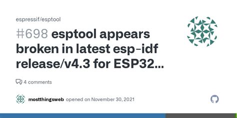Esptool Appears Broken In Latest Esp Idf Release V For Esp Esptool Issue