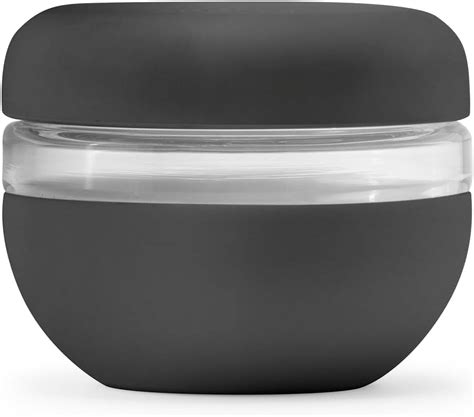 Seal Tight Glass Lunch Bowl Container W Lid Charcoal 16 Ounces