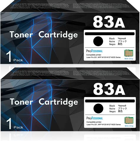 83a Cf283a Black Toner Cartridge 2 Pack Replacement For Hp 83a Cf283a 83x Cf283x