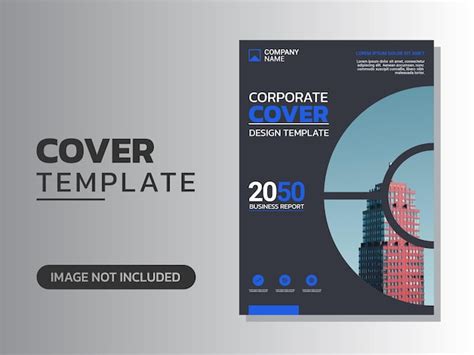 현대 비즈니스 연례 보고서 템플릿 프리미엄 벡터