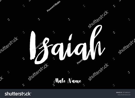 Isaiahmale Name Bold Cursive Calligraphy Typeface Stock Vector Royalty Free