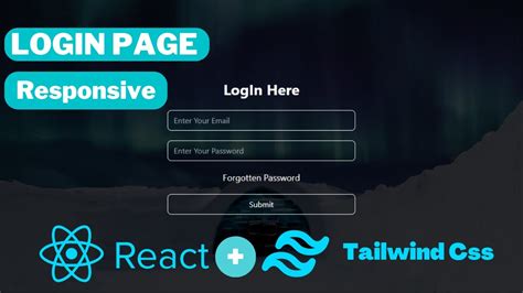 Create Responsive Login Page Using React Js Tailwind Css Form Handling Login Form Youtube