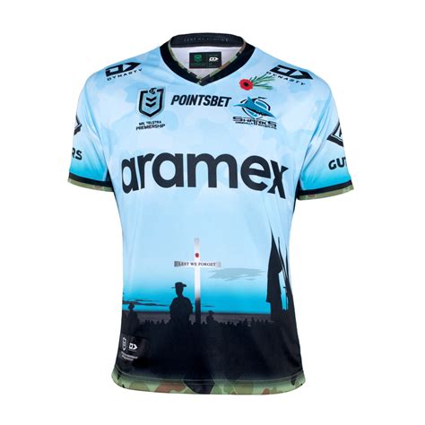 Cronulla Sharks Nrl 2022 Dynasty Anzac Jersey Size S 7xl In Stock