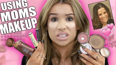 Full Face Using Only Moms Makeup Challenge Youtube