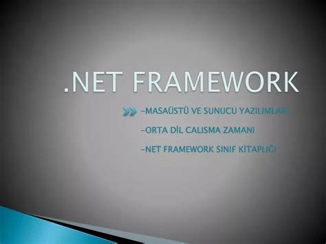 PPT NET FRAMEWORK PowerPoint Presentation Free Download ID 3915230