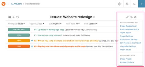 The Issue List Activity And Reports Dashboard Donedone Classic