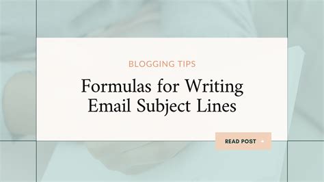 Formulas For Writing Catchy Subject Lines To Get Your Emails Opened The Blogger Studio