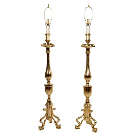 Column Form Torchiere Floor Lamp W Palm Cornice Usa C 1980s For Sale