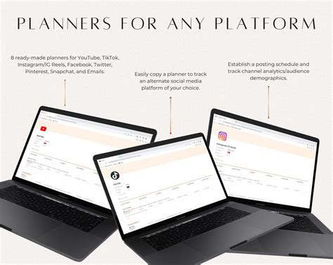 Content Creator Notion Template Social Media Notion Planner Etsy