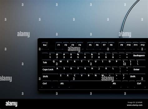 D Illustration Gaming Keyboard With LED Backlit Realistic Computer Keyboard Stock Photo Alamy