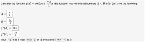 solved consider the function f x cos x 222x ﻿this function