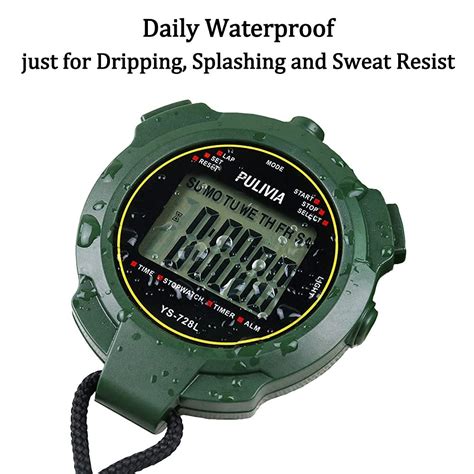 Buy Pulivia Sports Stopwatch Timer Lap Split Memory Stopwatch With Countdown Timer 12 24 Hour
