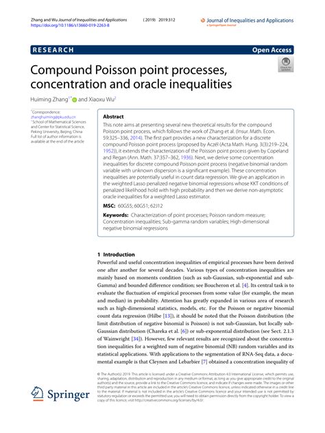 Pdf Compound Poisson Point Processes Concentration And Oracle