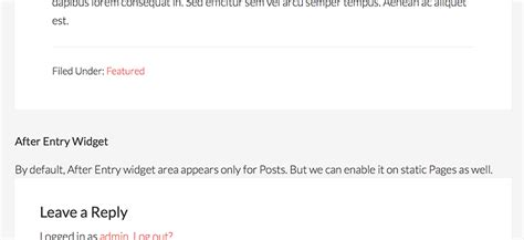 How To Display After Entry Widget Area On Pages In Genesis Sridhar Katakam