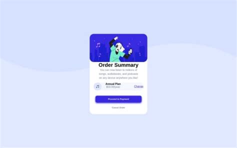Frontend Mentor Order Summary Coding Challenge Solution