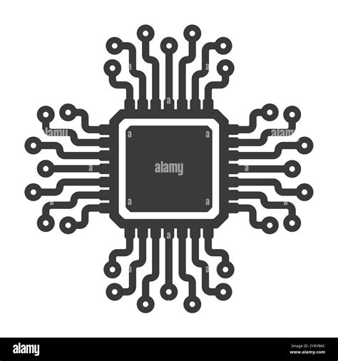 Ai Cpu Gpu Microchip Icon Machine Learning Micro Chip Symbol Ml