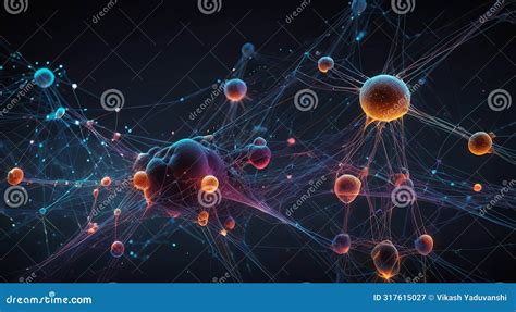 Molecular Structure Of The Molecule 3d Illustration Science Background Stock Illustration