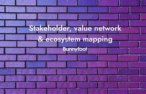 Stakeholder Value Network And Ecosystem Mapping Bunnyfoot