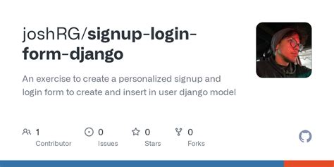 Github Joshrgsignup Login Form Django An Exercise To Create A