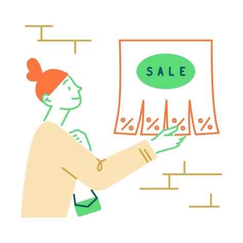 Premium Vector Woman Taking Discount Coupon