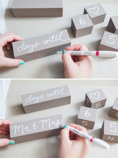 Learn How To Make Your Own Wedding Countdown Blocks
