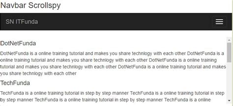 Scroll Spy With Data Attributes In Bootstrap Tech Funda