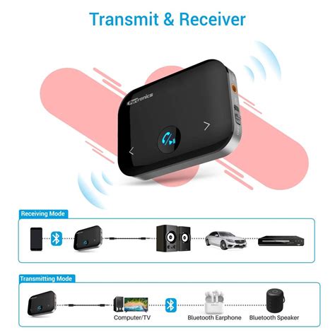 Portronics Auto 14 2 In 1 Bluetooth Transmitter And Receiver Adaptor Black Shoppcart