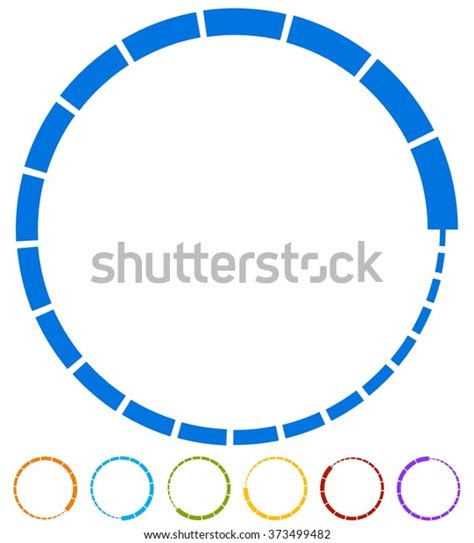 Preloader Buffer Symbol Elements Circular Progress Stock Vector