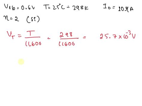 Solved Example 216 The Reverse Saturation Current Of A Silicon Pn