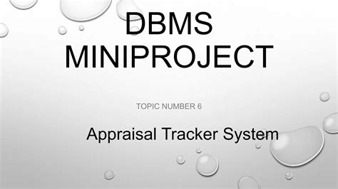 Dbms Mini Project On Appraisal Tracker Normalization Pptx Databases
