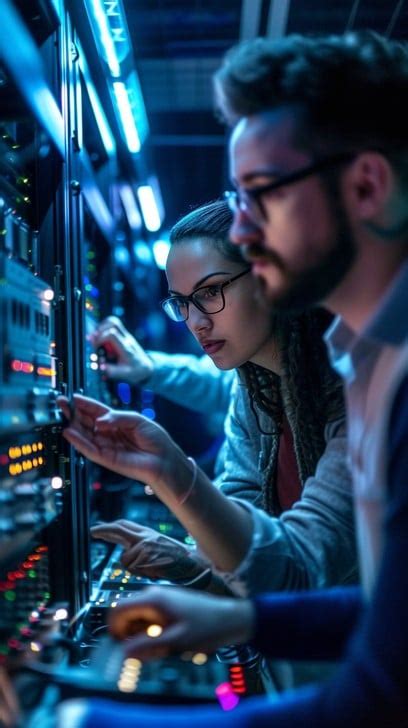 Free Server Room Technicians Image Download At Stockcake