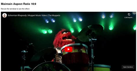 Aspect Ratio Codesandbox