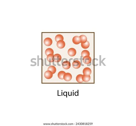 Physical States Matter Liquid Scientific Design Stock Vector Royalty