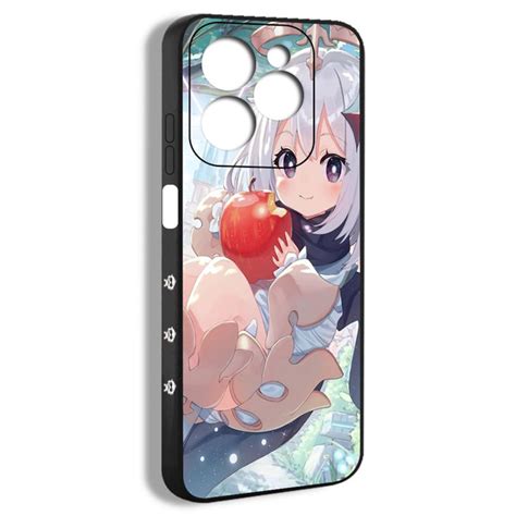 чехол для смартфона Подходит для Tecno Spark Go 2024 милый Паймон Genshin Impact Эстетика Hcn27