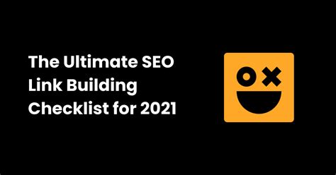 Seo Link Building Checklist Checklist Gg