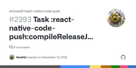 Task React Native Code Pushcompilereleasejavawithjavac Failed · Issue