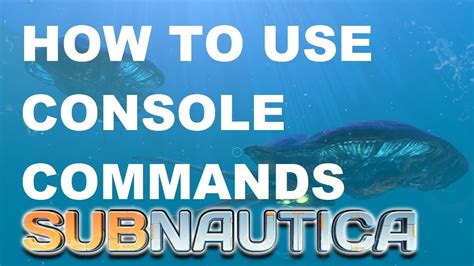 subnautica how to use console commands youtube