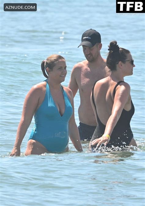 Jacqueline Jossa Sexy Seen Flaunting Her Bikini Body Wearing A One Piece Swimsuit In Marbella