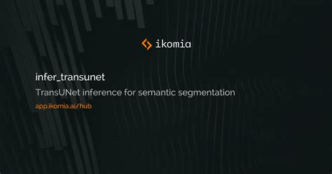 Infer Transunet · Semantic Segmentation Algorithm · Ikomia Hub